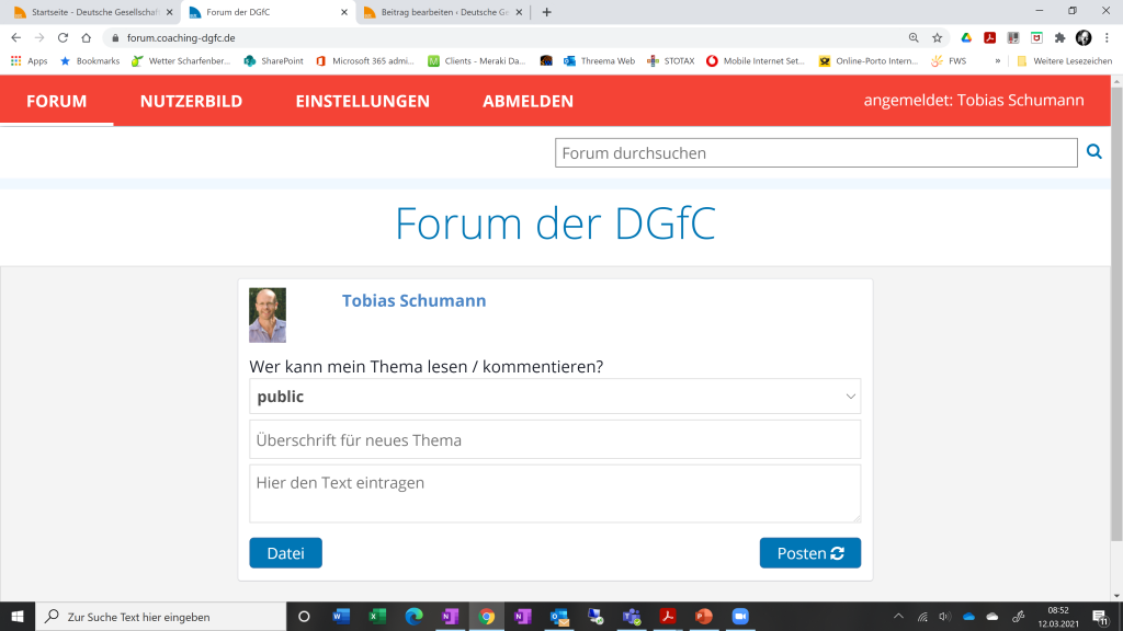 Neues Forum für DGfC-Mitglieder - Deutsche Gesellschaft für Coaching | DGfC